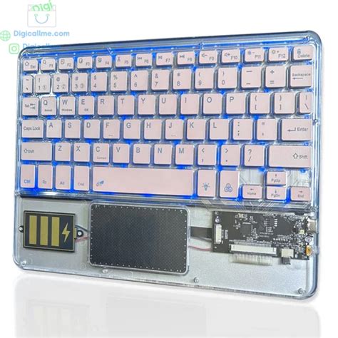 کیبورد شیشه ای بی سیم مدل Transparency Wireless Keyboard دیجی‌کالمی
