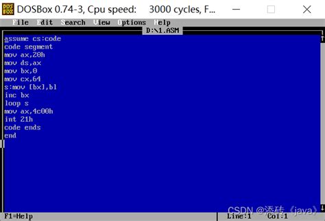 学习使用 Bx 和loop：debug汇编程序实践 Csdn博客