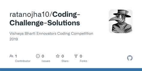 GitHub Ratanojha Coding Challenge Solutions Vishwya Bharti Ennovators Coding Competition