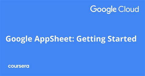 Google AppSheet Getting Started