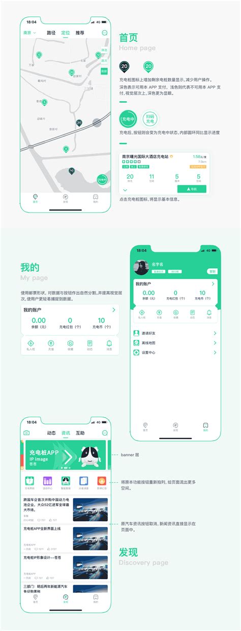 充电桩APP改版设计 IP形象设计 二橘erjv 站酷ZCOOL