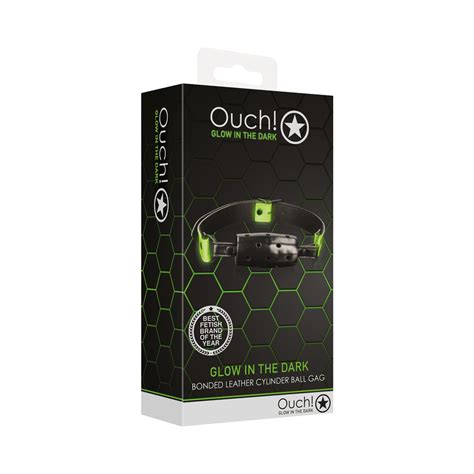 Ouch Glow Cylinder Gag Glow In The Dark Green