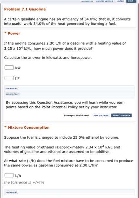 Solved Calculator Printer Version Back Next Problem 71