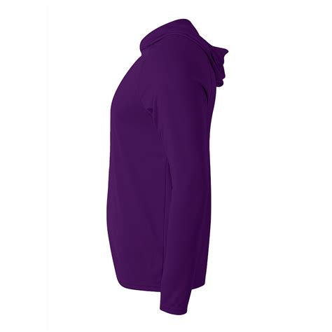 A4 Apparel 5 Star Cooling Performance Long Sleeve Hooded Tee Carolina