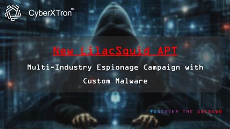 Cyberxtron Technologies On Linkedin Apt Lilacsquid Datatheft