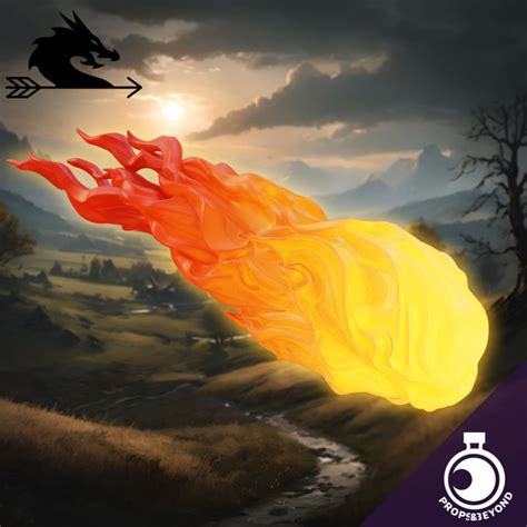 3d Printable Fireball Full Size Spell Effect By Propsandbeyond