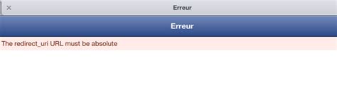 Iphone I Got The Error The Redirecturi Url Must Be Absolute With Facebook Sdk On Ios