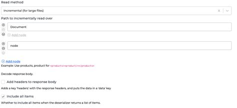 incrementally parsing large xml file incoming configuration alumio