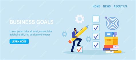 사업자는 책임 있는 프로젝트 완료 후 체크박스에 체크 비즈니스 작업의 성공적인 완료 작업 완료 프로젝트 완료 체크리스트 성공적인 성취 사업 목표 프리미엄 벡터