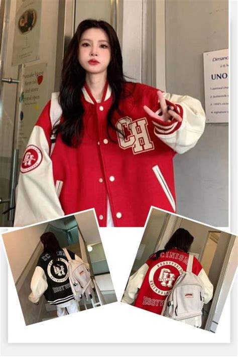 No 1 Shopเสื้อแจ็คเก็ตเบสบอล แบบกระดุม เนื้อผ้าหนานิ่ม ทรงหลวม สไตล์เกาหลี เสื้อกันหนาวชายหญิง