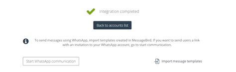 whatsapp integration messagebird support salesmanago customer