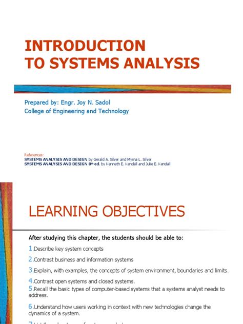 Sad Lecture 01 Introduction To Sad Pdf System Information System