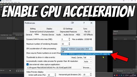 How To Use Gpu Rendering And Acceleration On Vegas Pro Render With