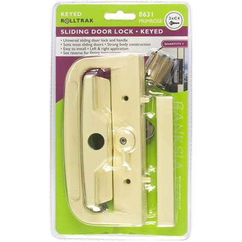 Rolltrak Sliding Door Handle External Lock With Key Bunnings Warehouse