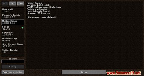 Hidden Names Mod 1minecraft