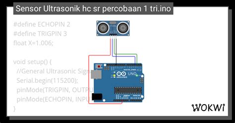 Sensor Ultrasonik Hc Sr Percobaan 1 Tri Ino Wokwi ESP32 STM32