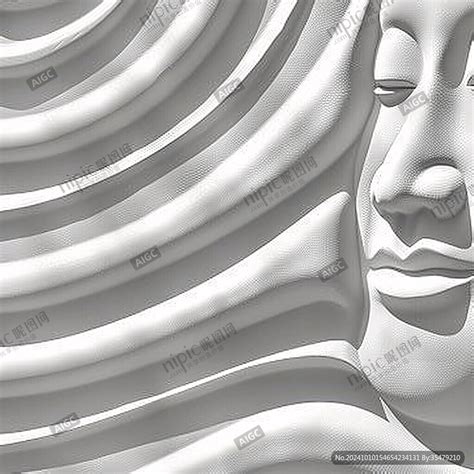 Ai创作图3d抽象连续凹凸肌理 面膜建模效果图 僧人头部雕塑 3d错觉 3d抽象旋律 男人头像墙雕 人头艺术雕塑 3d立体海报 和尚头部雕塑 二维半浮雕设计 三维立体海报 3d立体装饰画模板
