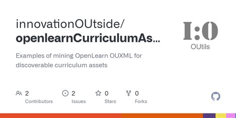 Github Innovationoutside Openlearncurriculumassets Examples Of Mining Openlearn Ouxml For