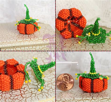 Beaded Pumpkin Mini Box Pumpkin Pattern By Potomac Beads Co On