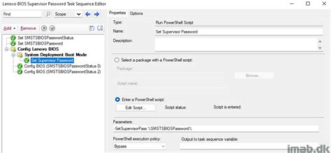Configure And Use Lenovo Bios Supervisor Password During Osd Using