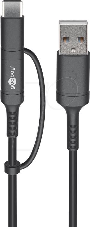 GOOBAY 71892 USB 2 0 Cable A Male To 2 In 1 Micro B C Male 1 M At Reichelt Elektronik