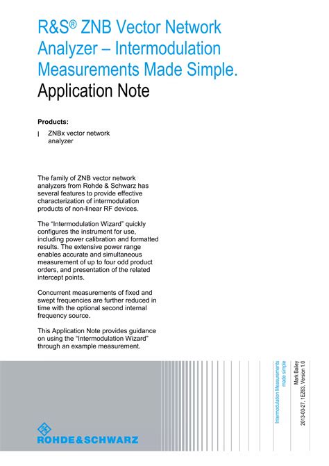 Intermodulation Measurements Made Simple Pdf