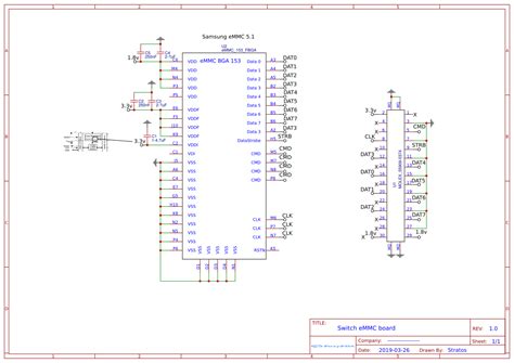 Switch Emmc Daughterboard Oshwlab