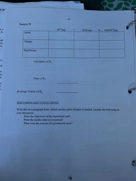 a calculation of reactant concentrations fill in the