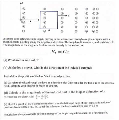Solved A Square Conducting Metallic Loop Is Moving In The Chegg Com