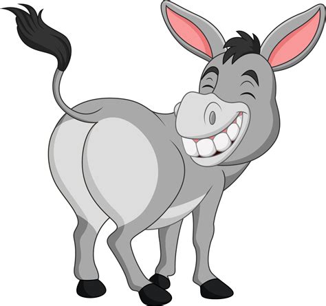 Cartoon Happy Donkey Showing Ass Vector Art At Vecteezy
