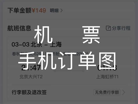 同城机票手机订单图