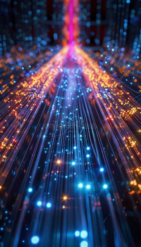 Efficient Fiber Optic Data Transfer Technology In Realistic Tech Photo