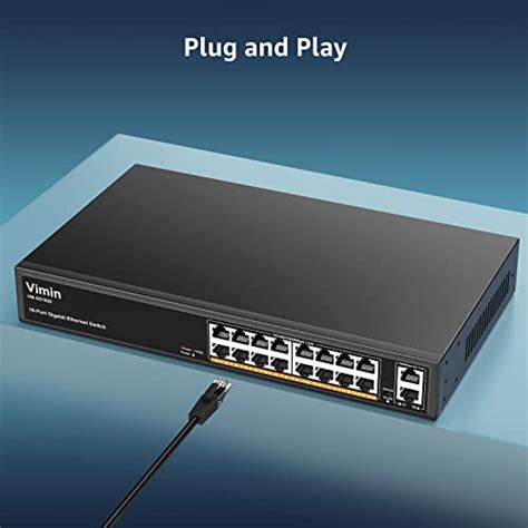 Vimin 16 Port Gigabit Ethernet Switch With 2 Uplink 1000mbps Ports 18 Port Unmanaged Network