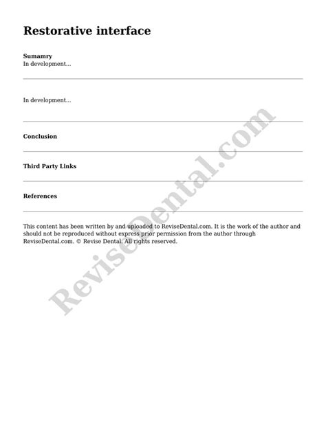 Restorative Interface Pdf