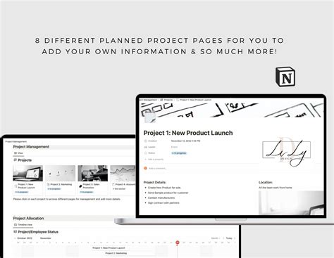 Digital Notion Project Management Planner Template Etsy