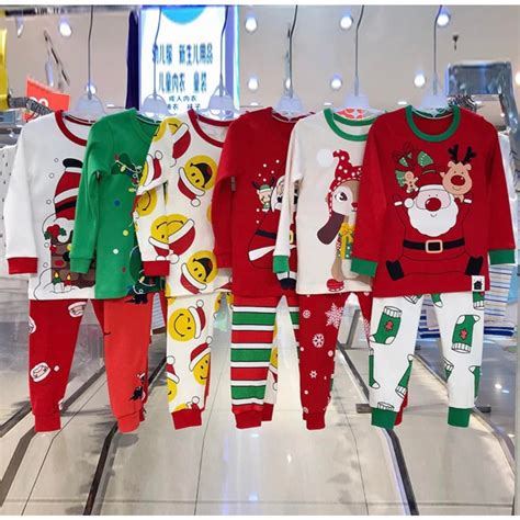 พร้อมส่ง ตรีมคริสมาส เสื้อแขนยาวขายาว🎄🧑‍🎄 Shopee Thailand