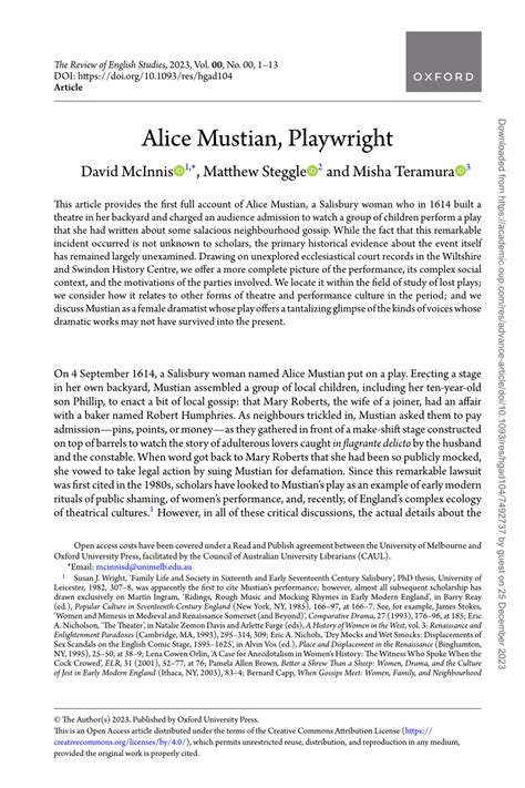 Pdf Alice Mustian Playwright
