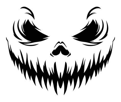 Scary Pumpkin Faces Printable