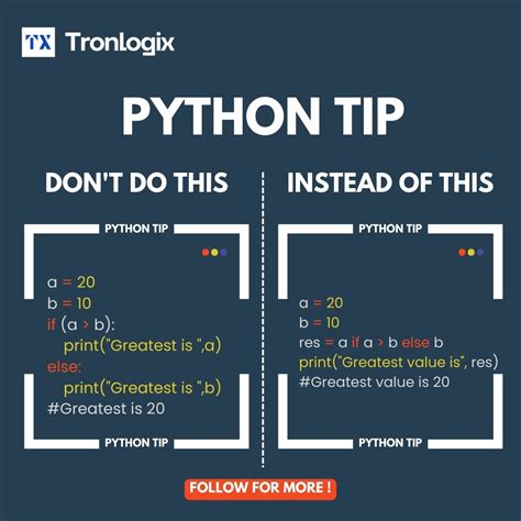 Pythontips Codingtips Pythonprogramming Programmingtips Techtips Tronlogix Tech Pvt Ltd