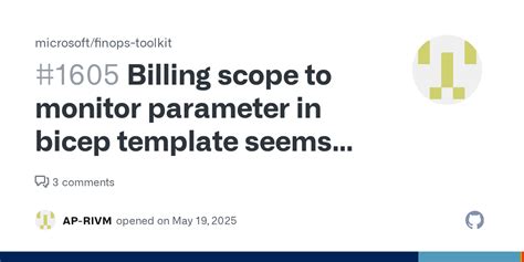 Billing Scope To Monitor Parameter In Bicep Template Seems Not To Result In An Array In The