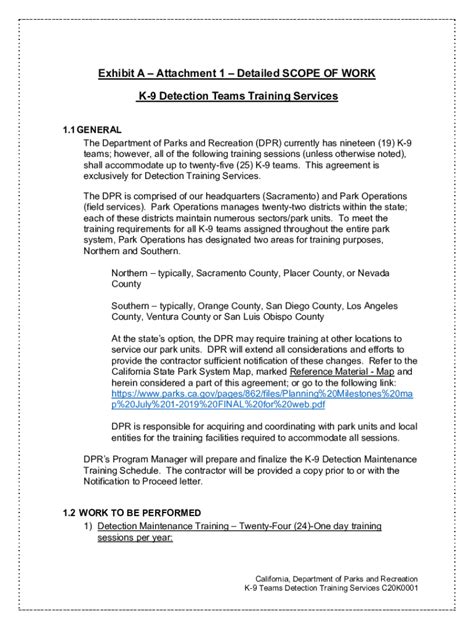Fillable Online Scope Of Work Title I Services Dc Dgs Fax Email Print