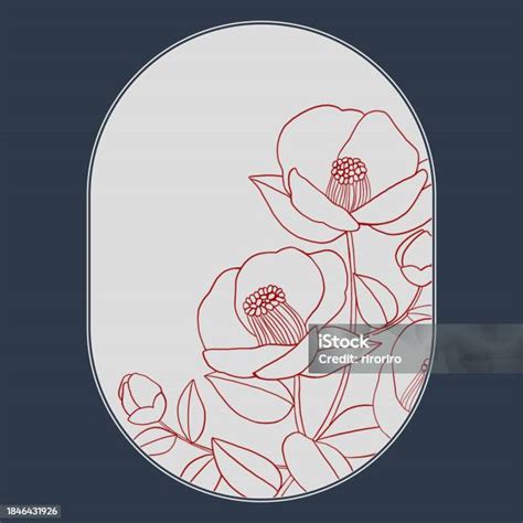 동백 꽃과 나뭇잎 식물 선화입니다 복고풍 스타일 벡터 일러스트 레이 션입니다 꽃무늬 초대장 디자인입니다 0명에 대한 스톡 벡터 아트 및 기타 이미지 Istock
