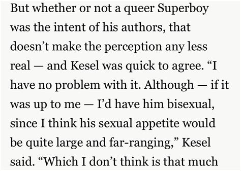 Conner Kents Creator Says He Is Bisexual Because Hes Too Horny To Be Anything Else R