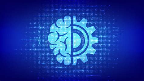 Machine Learning Icon Made With Binary Code Ai Artificial Intelligence Deep Learning Stock