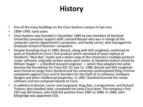 Cisco System History Pptx