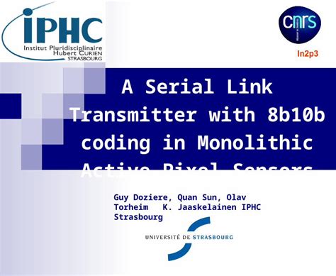 Ppt A Serial Link Transmitter With 8b10b Coding In Monolithic Active