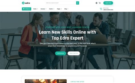 Edro The Next Gen Education Html Template By Codextheme Codester