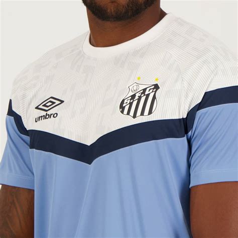 Camisa Umbro Santos Treino 2023 Azul Futfanatics