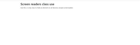 Bootstrap Utilities Screenreaders Scmgalaxy