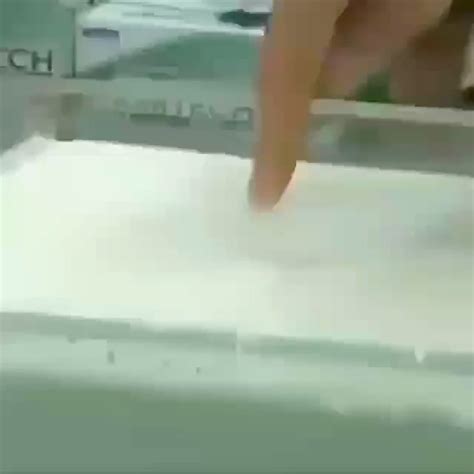 The Non Newtonian Fluid Turned Into Solid When We Applied Pressure On It R Interesting